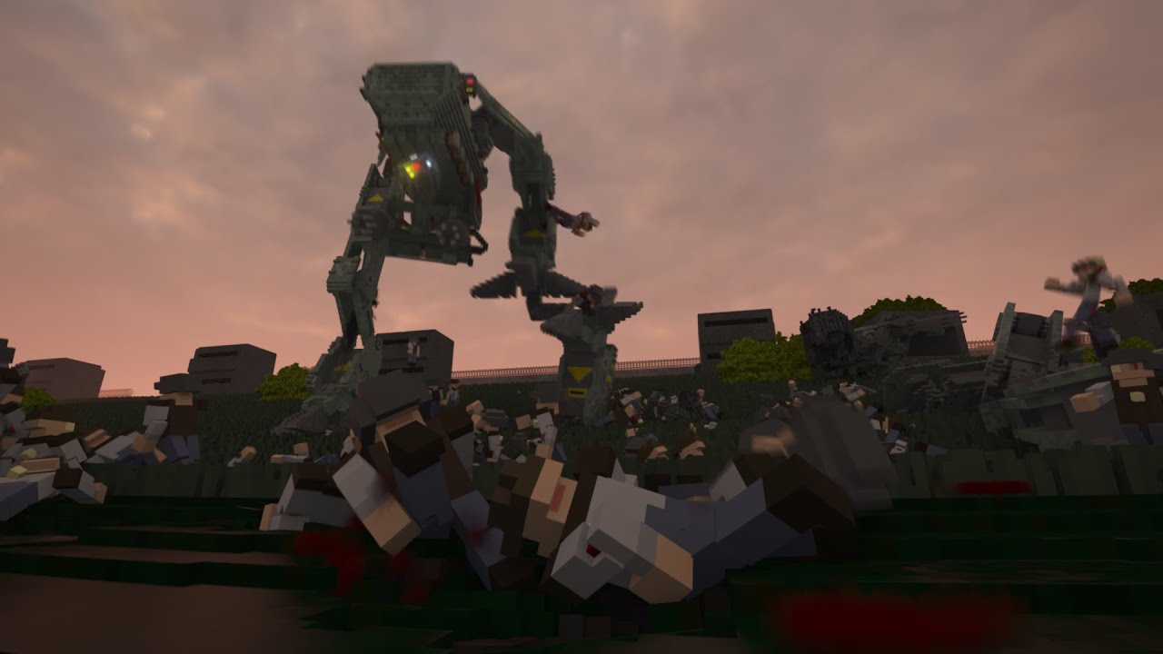 New Updated Mech Takes On A Horde Of Zombies - Teardown - YouTube
