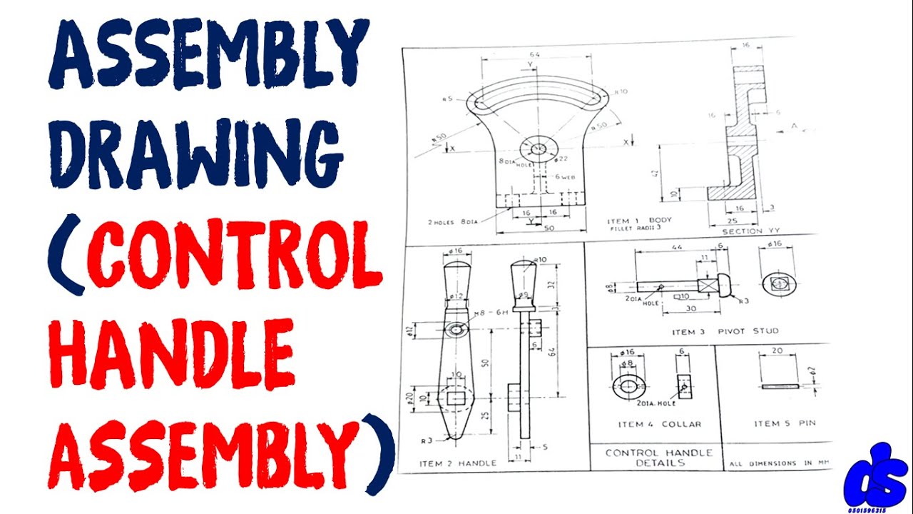 Assembly Drawing for Control handle assembly - YouTube