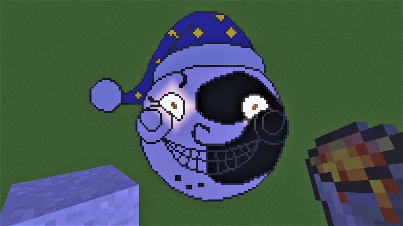 Moondrop FNaF Pixel Art in Minecraft - YouTube