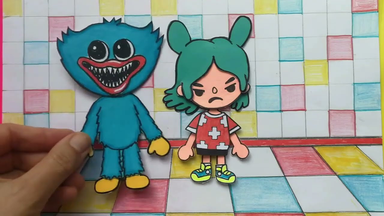 Poppy Playtime chapter 3, Toca Boca, Rainbow Friends,Mommy Long Legs,homemade Toca Rita,paper ...