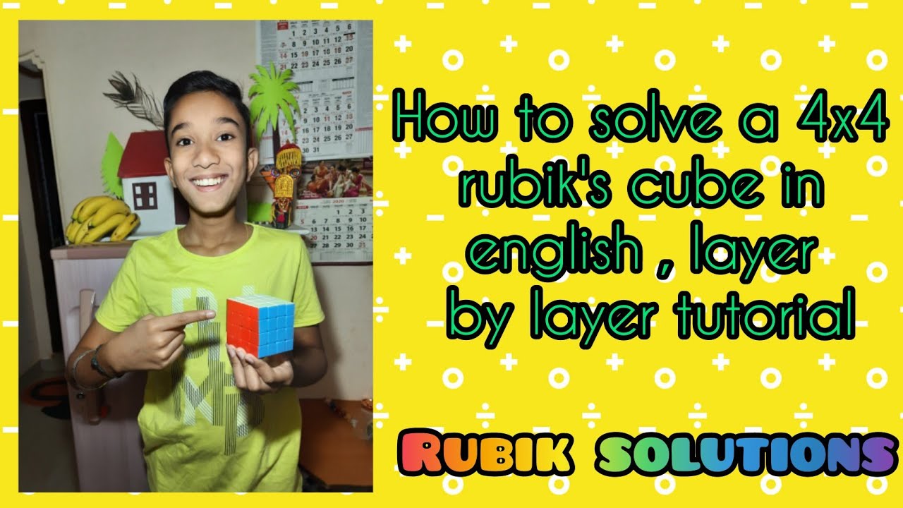 How to solve a 4x4 rubik's cube layer by layer in english in easiest ...