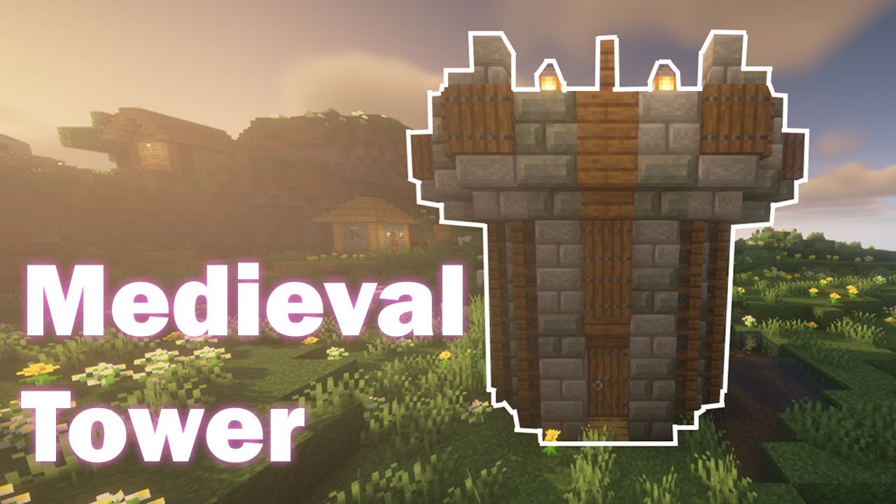 MEDIEVAL Tower Simple Minecraft 1.21 Tutorial BEDROCK / JAVA - YouTube