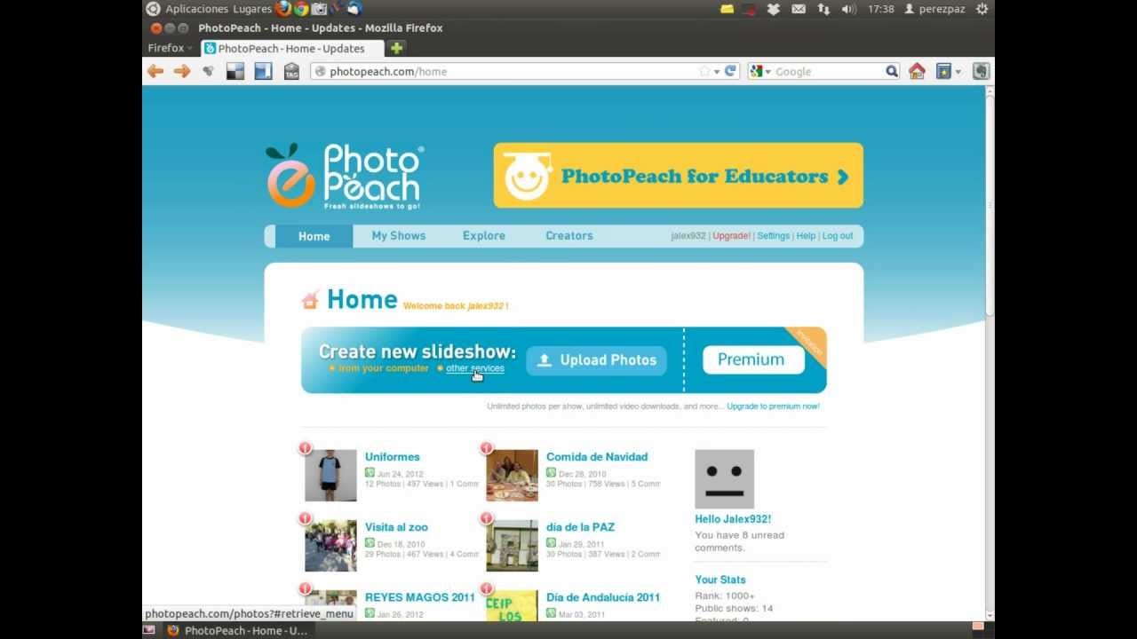 Cómo hacer un slideshow con photopeach - YouTube