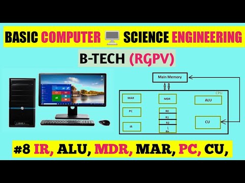 #8 IR, ALU, MDR, PC, CU || Basic computer science engineering | B TECH (RGPV) | Rohit Kumar ...