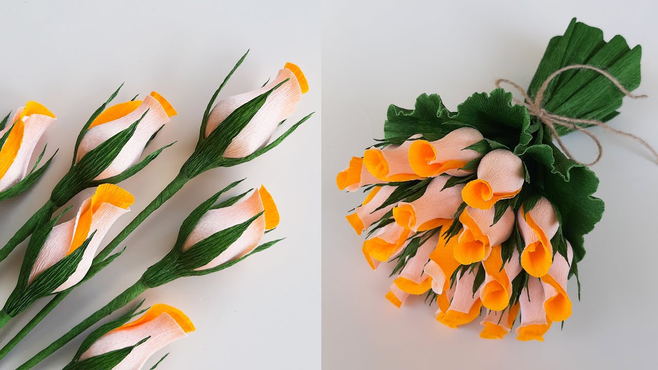 How To Make Rose Bud Bouquet From Crepe Paper Paper Flower G c Nh Handmade YouTube how-to-make-rose-bud-bouquet-from-crepe-paper-paper-flower-g-c-nh-handmade-youtube