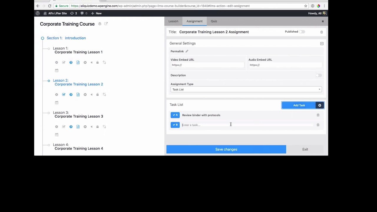 LifterLMS Feature Friday Assignment Task List - YouTube