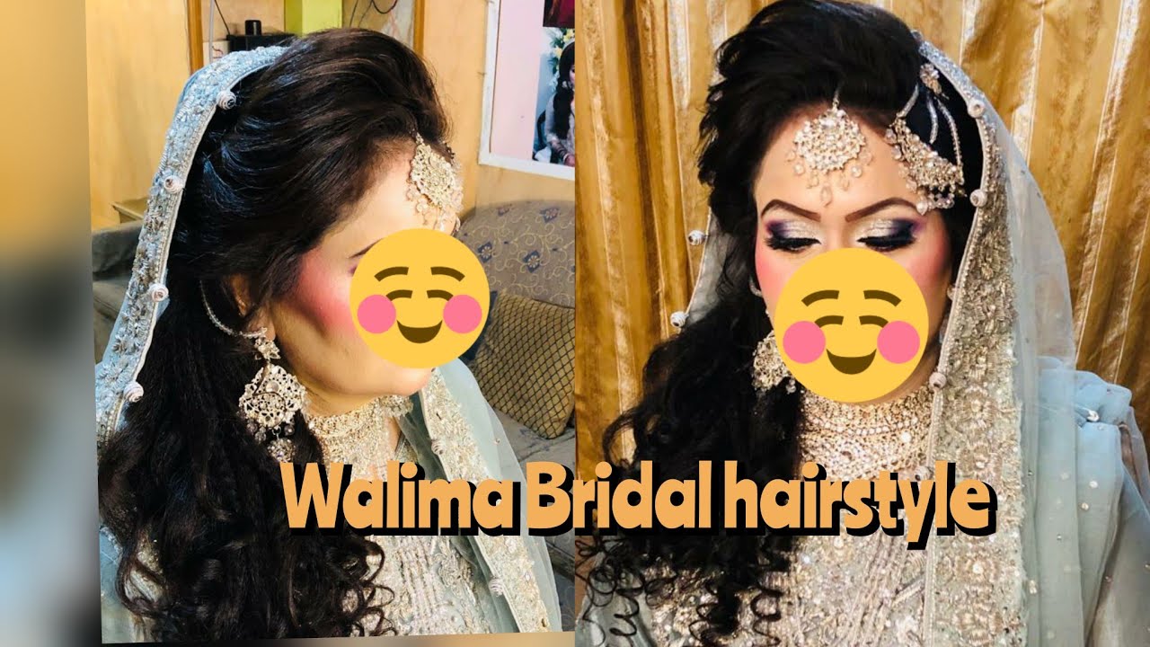 Walima Bridal Front Hairstyle for thin hairs/ Pakistani bridal ...