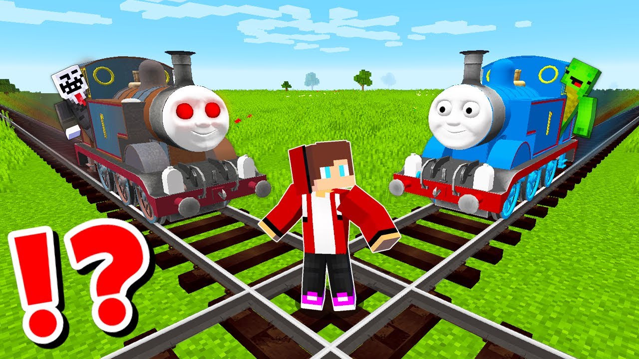 JJ and Mikey in Thomas vs Horror Train CHALLENGE in Minecraft / Maizen Minecraft - YouTube