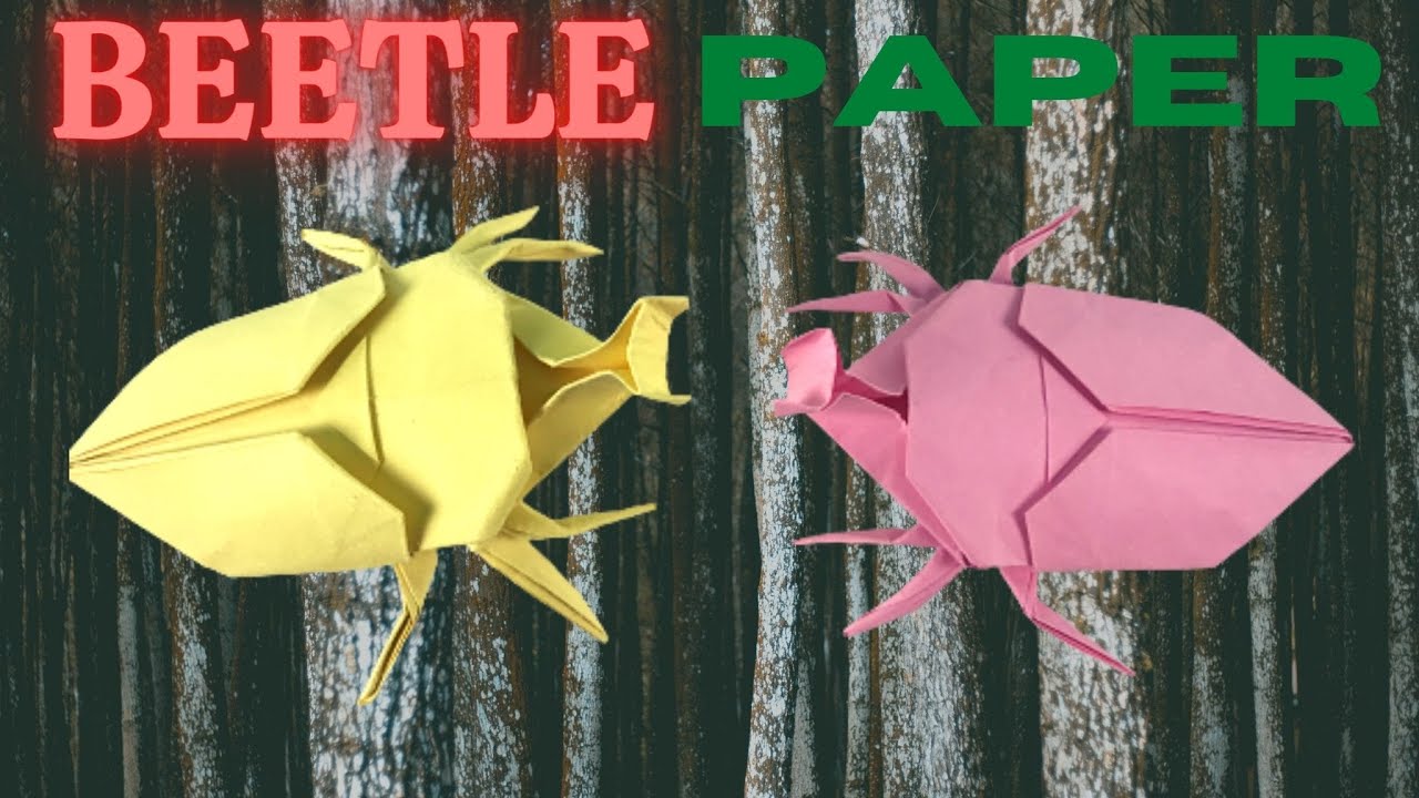 How To Make Easy Beetle Paper | DIY Origami Beetle Craft - YouTube