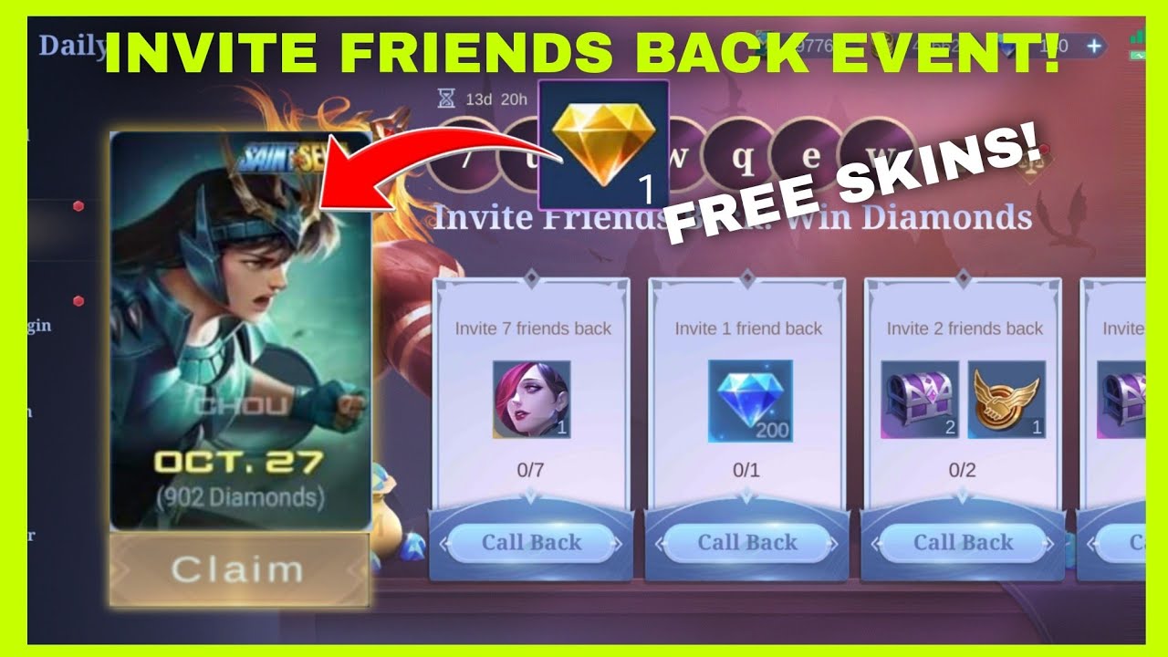 CLAIM FREE SKINS! INVITE FRIENDS BACK, SAINT SEIYA DRAW EVENT AND MORE ...