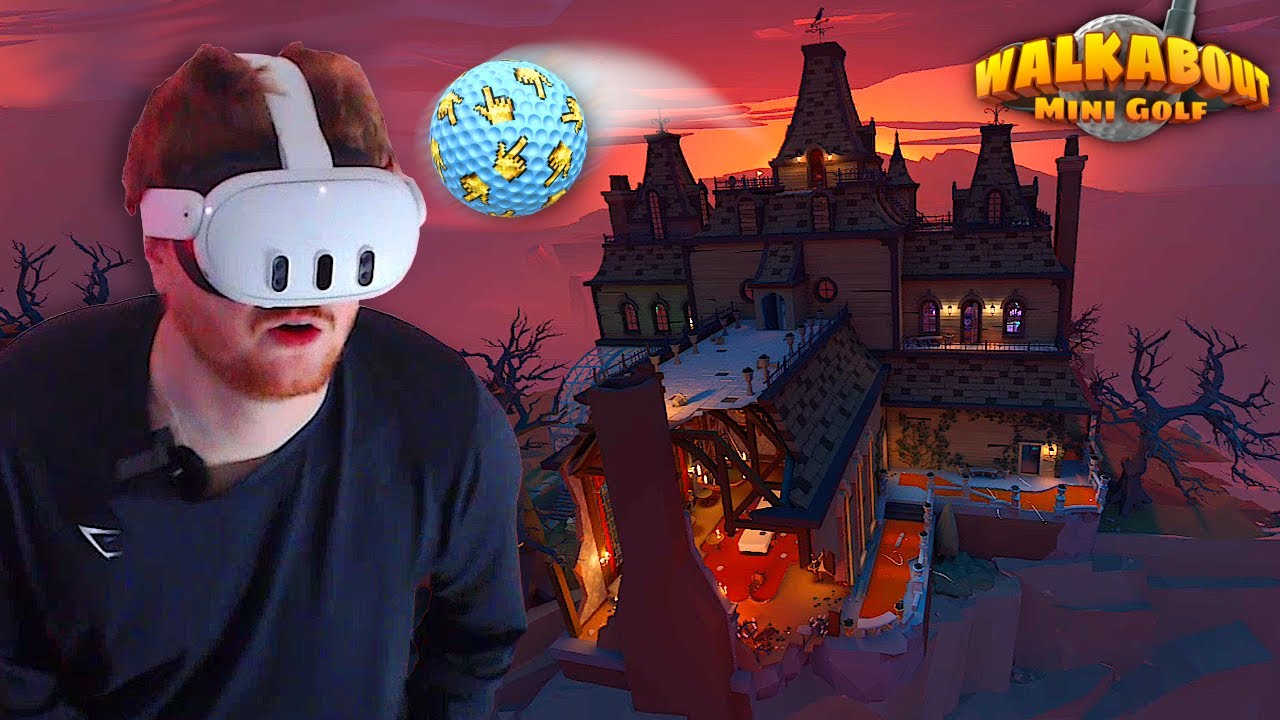A HAUNTING New Course | Widows Walkabout | Walkabout Mini Golf VR with ...