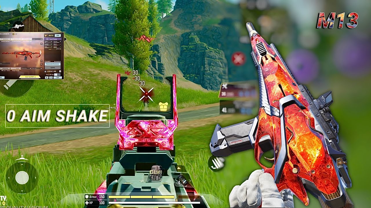 0 RECOIL in MID RANGE + HIGH DAMAGE | BEST M13 GUNSMITH CODM BR | CODM ...