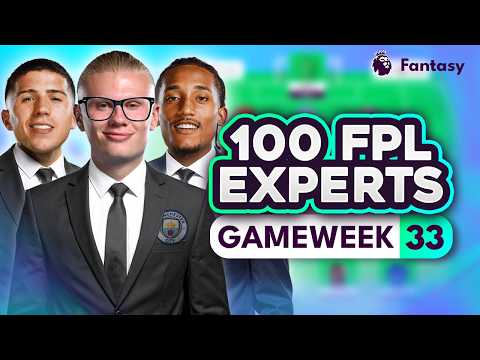 FPL GW33 EXPERT Free Hit & Transfer Trends! 🧠 100 Experts Reveal Gameweek 33 Team & Chip Plans