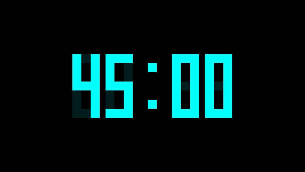45 Minutes Countdown Timer with Alarm & Time Markers / Chapters ...
