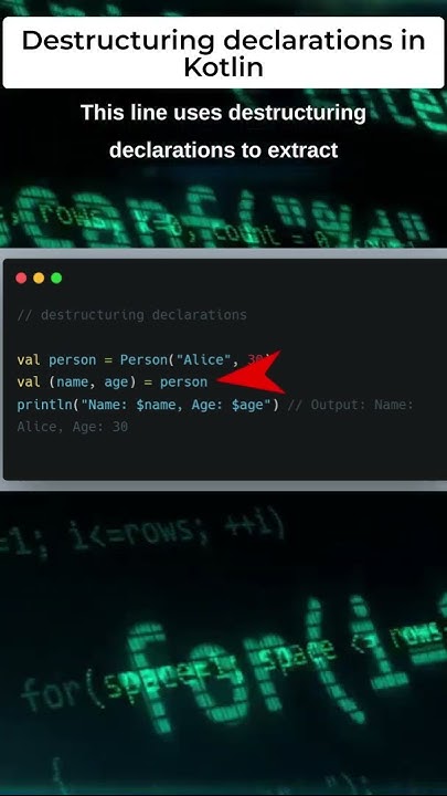 24. Kotlin Destructuring Declarations Made Easy in 60 Seconds! ⚡ | BackToCoding Shorts - YouTube