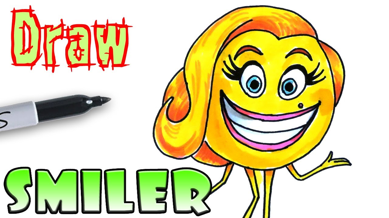 How to Draw Smiler | Emoji Movie - YouTube