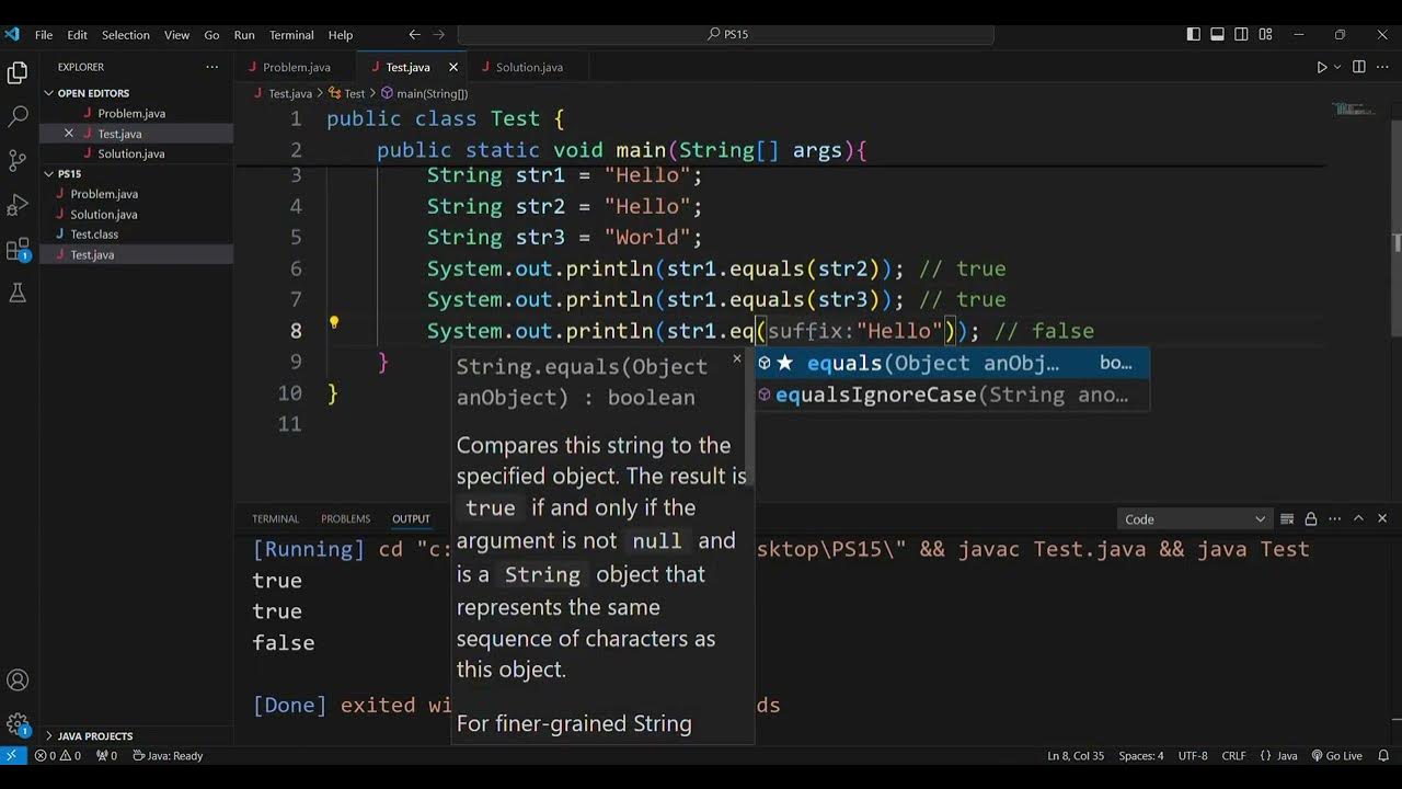 Problem Solving 15 👉 String Methods | Java Programming 🧑‍💻 - YouTube