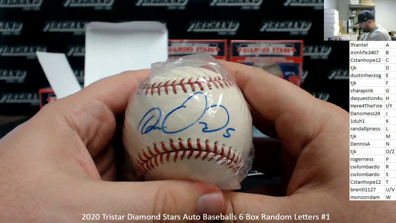 4/17/2020 2020 Tristar Diamond Stars Auto Baseballs 6 Box Random ...