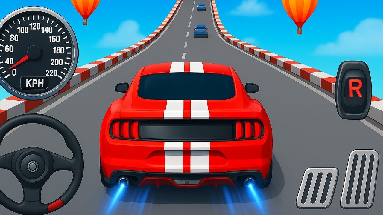 Mega Ramp Monster Car Racing 3D - Extreme Car Stunts - Android Gameplay ...