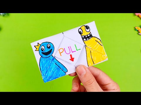 Let's Make Rainbow Friends DIY Craft | Pull Tab Hide And Seek - YouTube