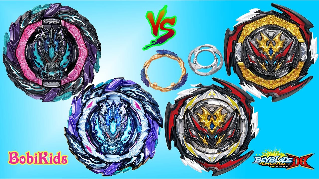 🔴 Roar Bahamut Vs Dynamite Belial + Gear-V + Gear-F | Beyblade Burst DB ...