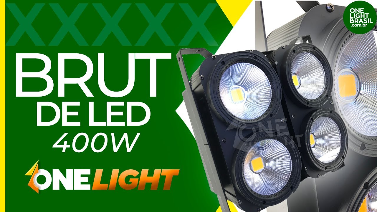 MINI BRUT DE LED 4 LAMPADAS 400W SEMI OUTDOOR ONE LIGHT - YouTube
