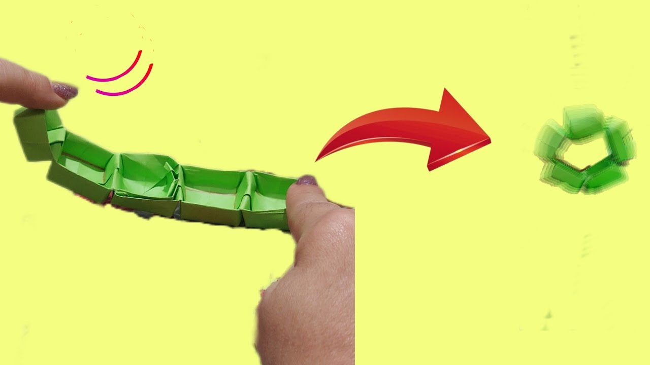 origami Toy " ROLLING TIRE " "A toy that even adults fall in love with ...