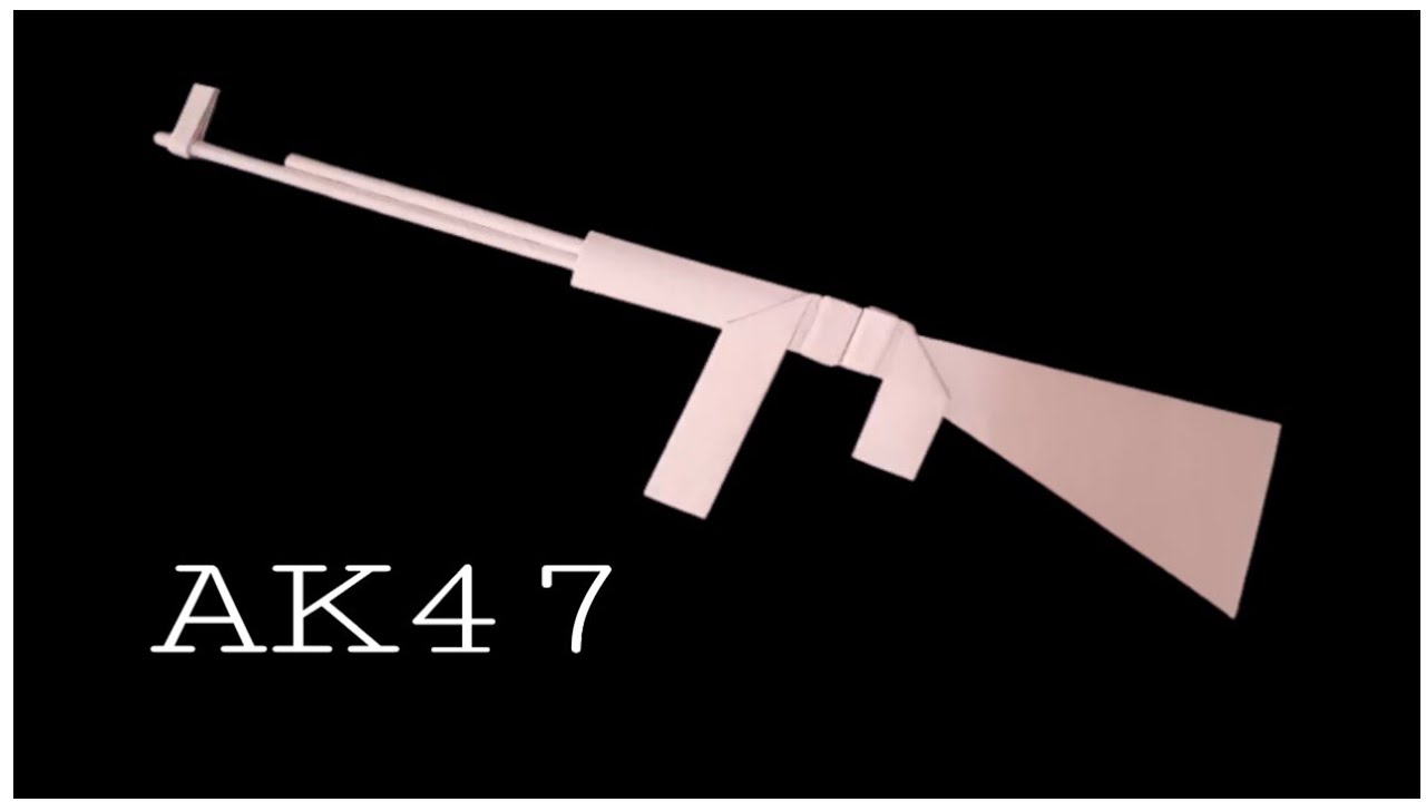 How to make a paper gun AK47 | Ak 47 gun making | paper gun | origami ...