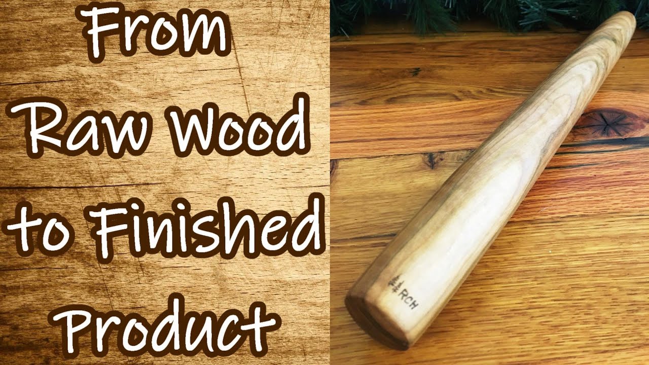 Rolling Pin From Raw Wood to Finished Product - YouTube