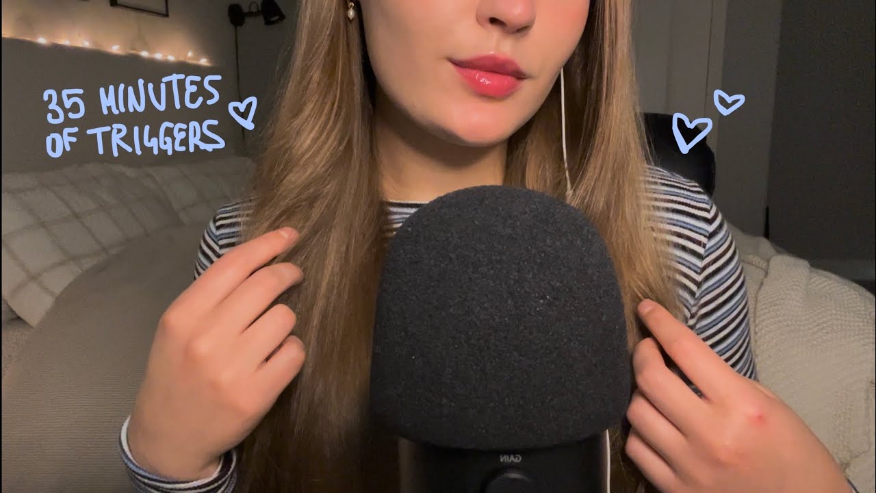 ASMR 35 Minutes of Hair Triggers & Shirt Scratching | Soft Spoken ...