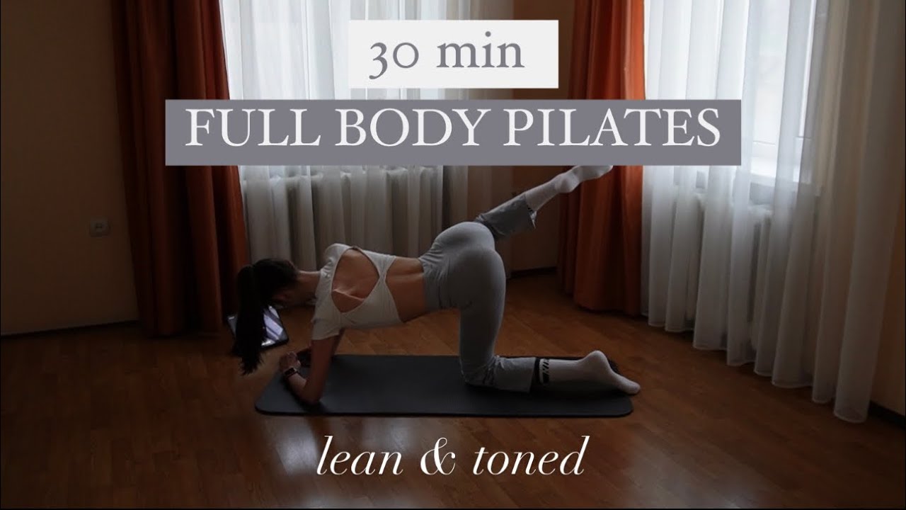 30 MIN full body pilates // lean & toned // no equipment - YouTube