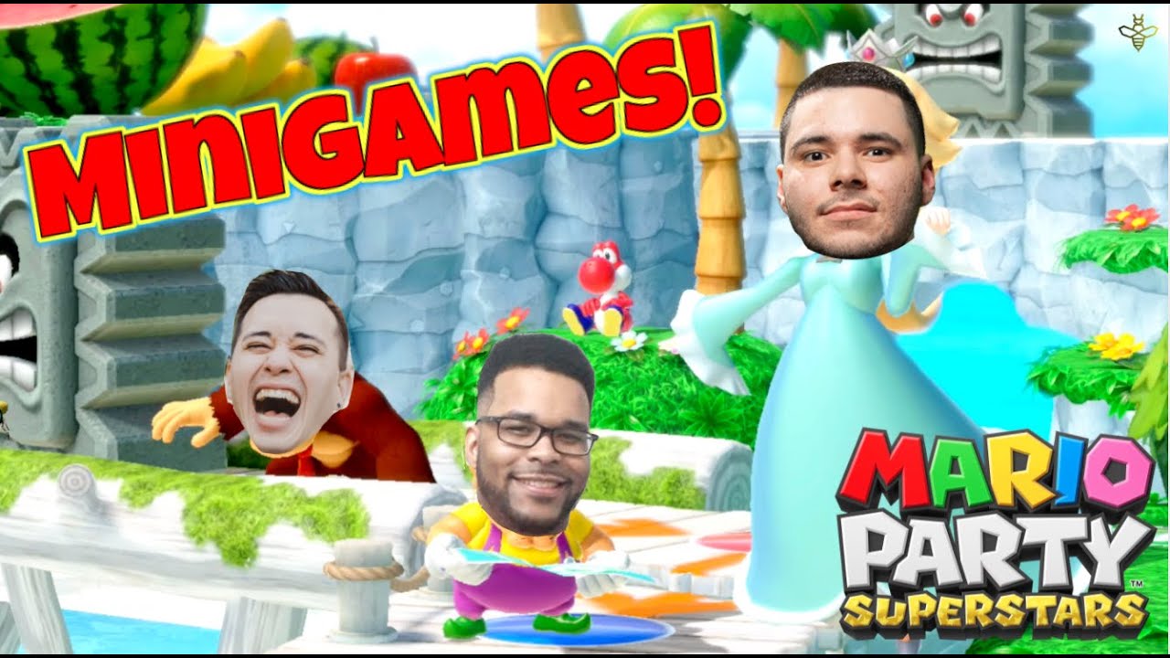 BIG BRAIN PLAYS! Mario Party Superstars Minigames with the SQUAD! - YouTube