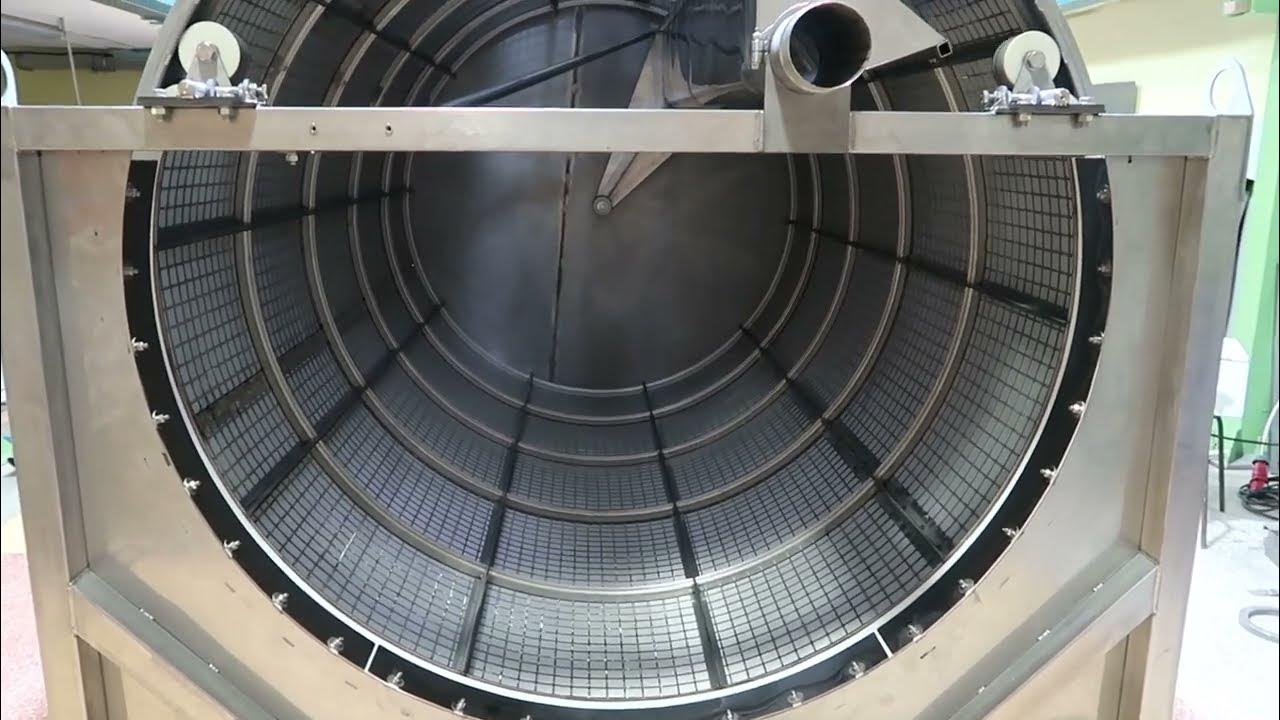 Operation of a new drum filter. Take a look at the final run-in and ...