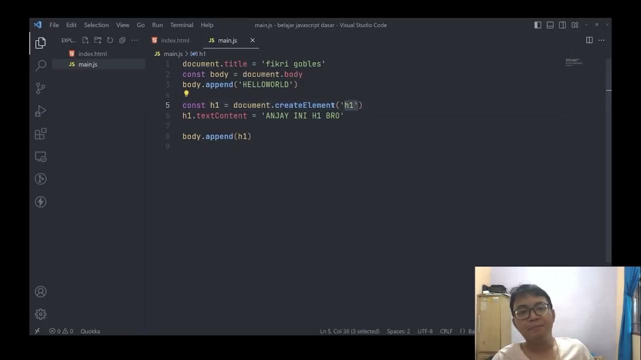 Tugas Pertemuan 2 - Javascript Refresher Part 2 - YouTube