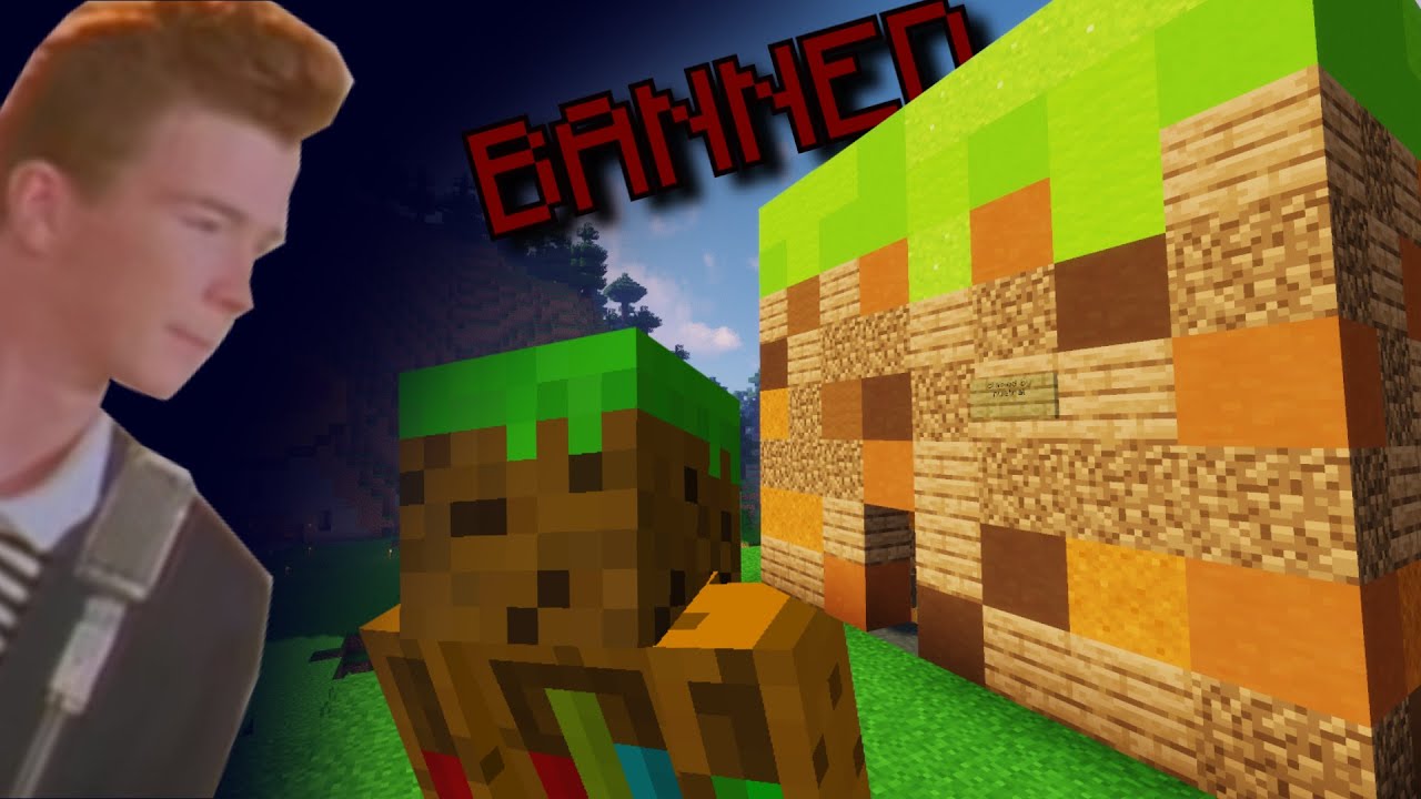 Using my minecraft head to rickroll and ban my friend - YouTube