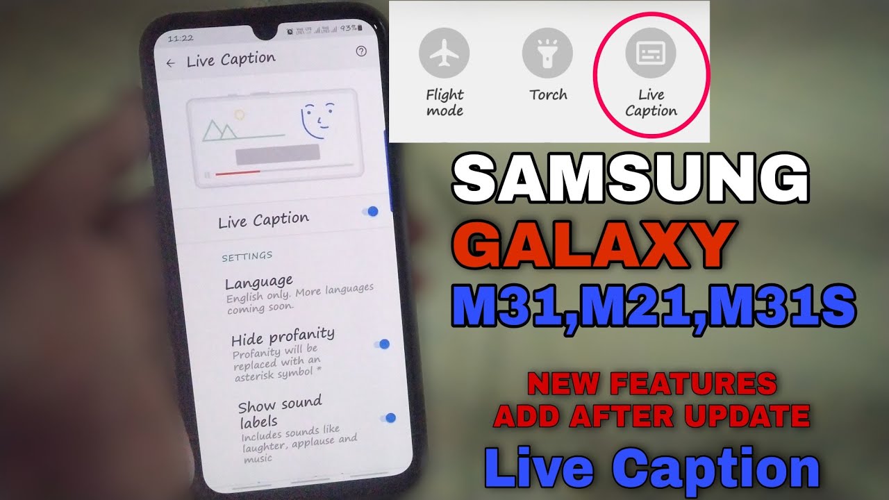 SAMSUNG GALAXY SMARTPHONES - LIVE CAPTION IN M21,M31,M31S - YouTube
