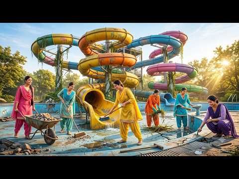 🏊 6 Mature Girls Restore World's Biggest Water Park For Poor Village Kids 😭❤️
