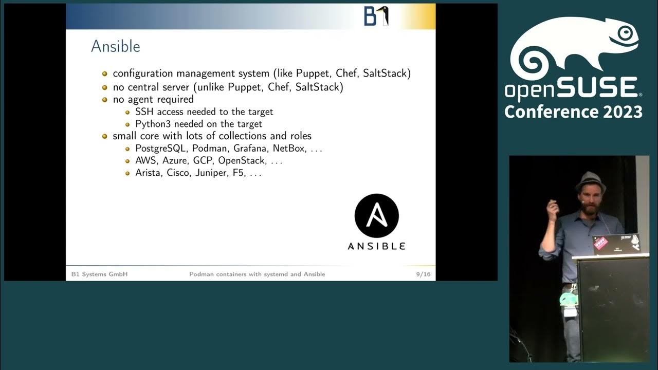 openSUSE Conference 2023 - Podman containers with systemd and Ansible - YouTube