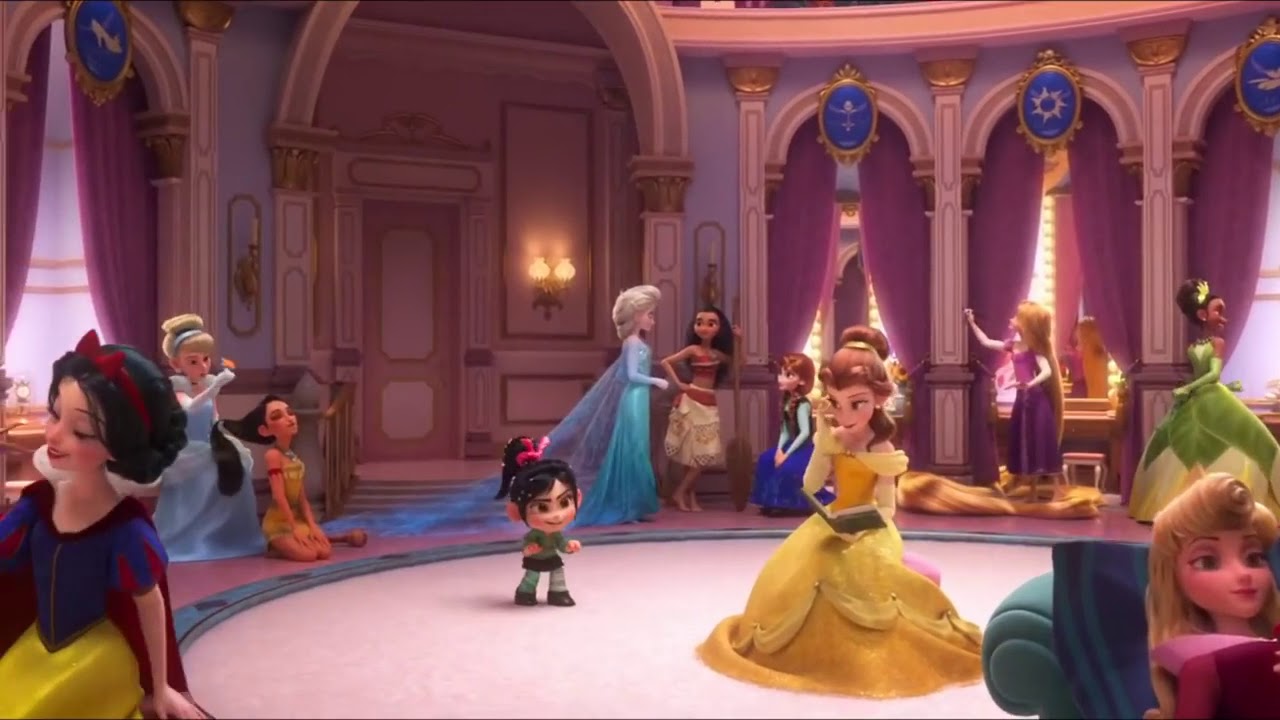 Vanellope conoce a las princesas Disney Wi Fi Ralph - YouTube