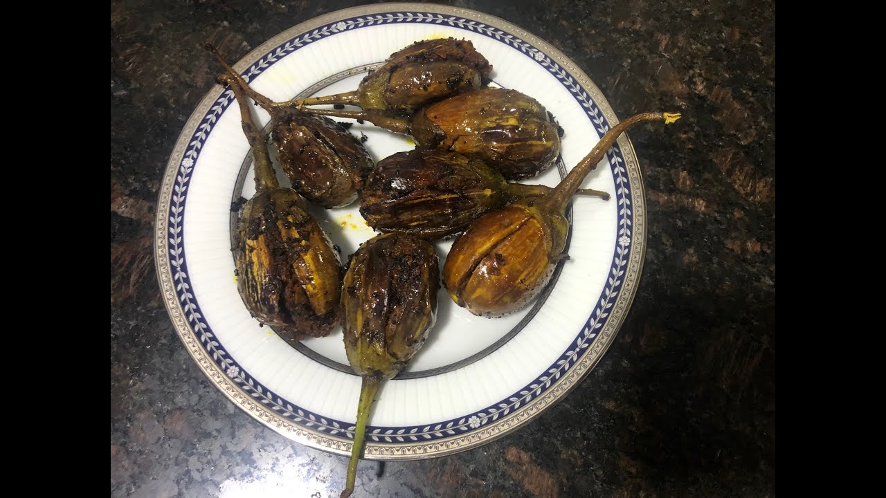 Bharwa Baingan / Stuffed Eggplant Curry (UP/Bihar style) - YouTube