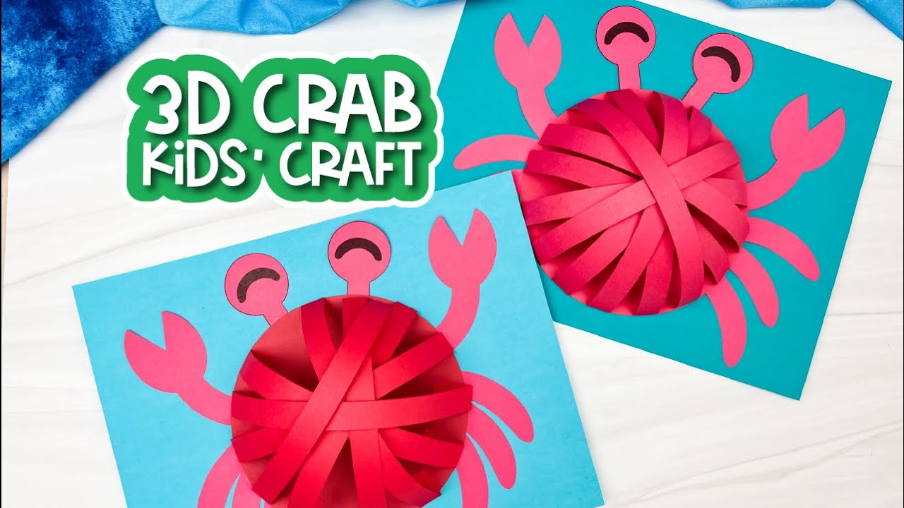 3D Crab Craft For Kids - YouTube