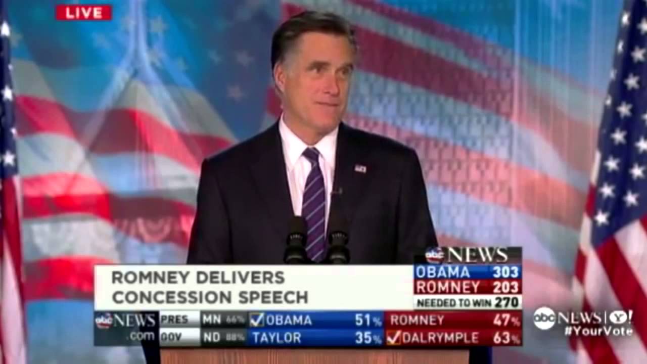 Mitt Romney's Concession Speech - Backwards - YouTube