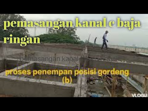 tahap pemasangan rangka atap memakai kanal c baja ringan, merek prima ...