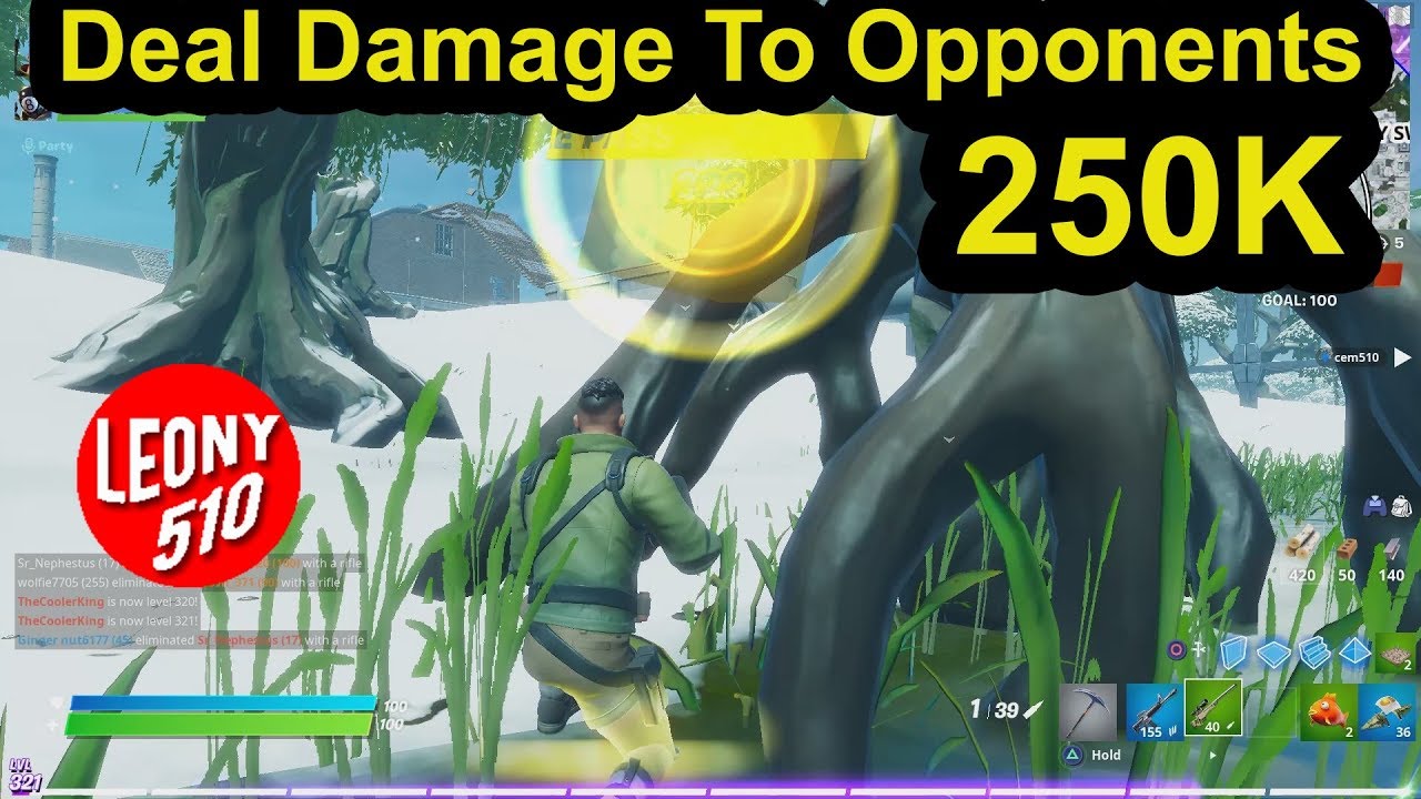 Deal damage to opponents (250K) Fortnite Stretch Goals Challenges - YouTube