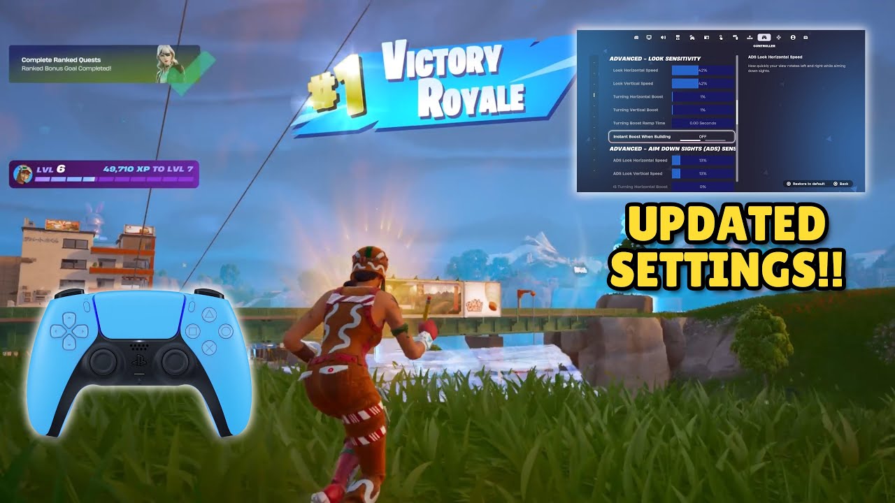 PS5 CHAPTER 6 SEASON 2 Gameplay + NEW UPDATED CONTROLLER SETTINGS - YouTube