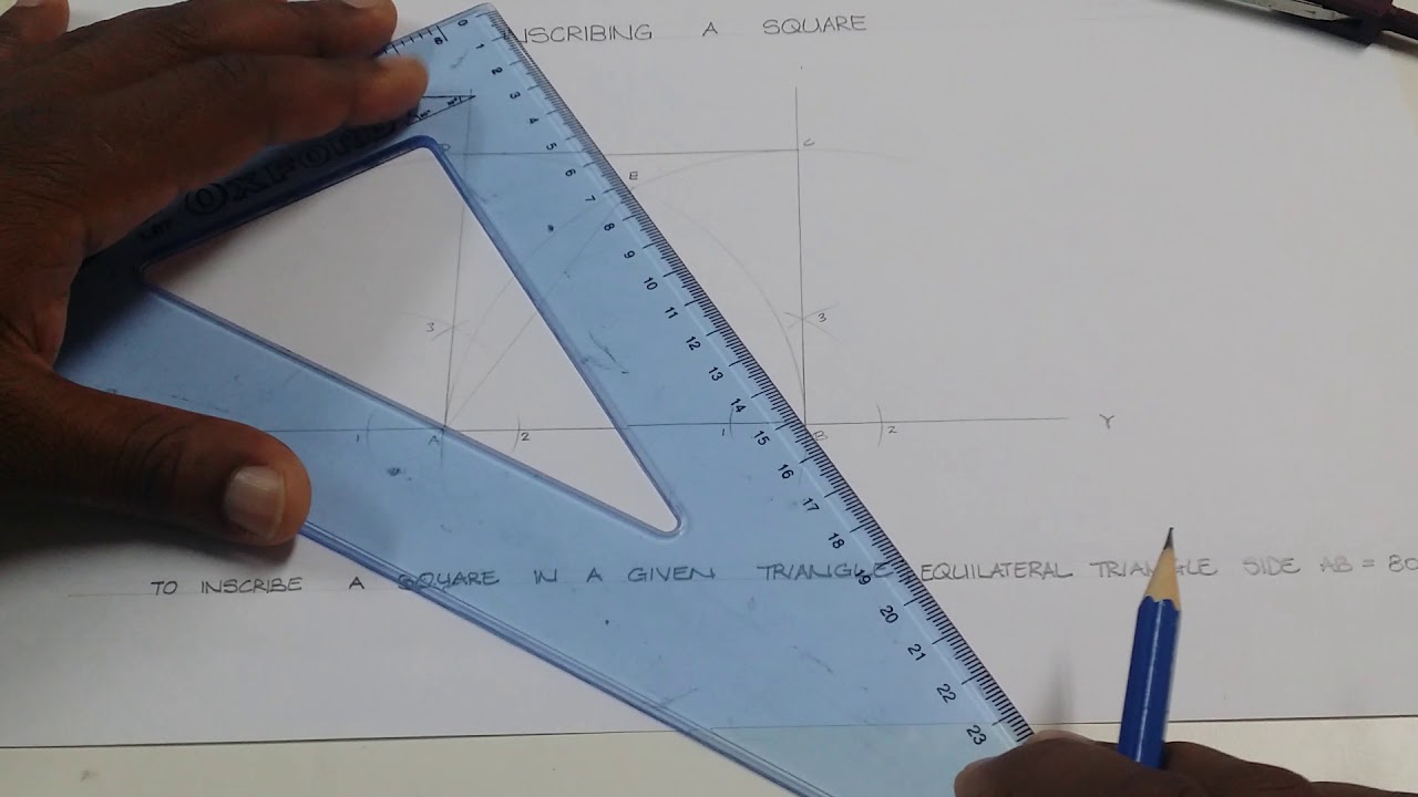 Square Inscribe in an Equilateral Triangle - YouTube
