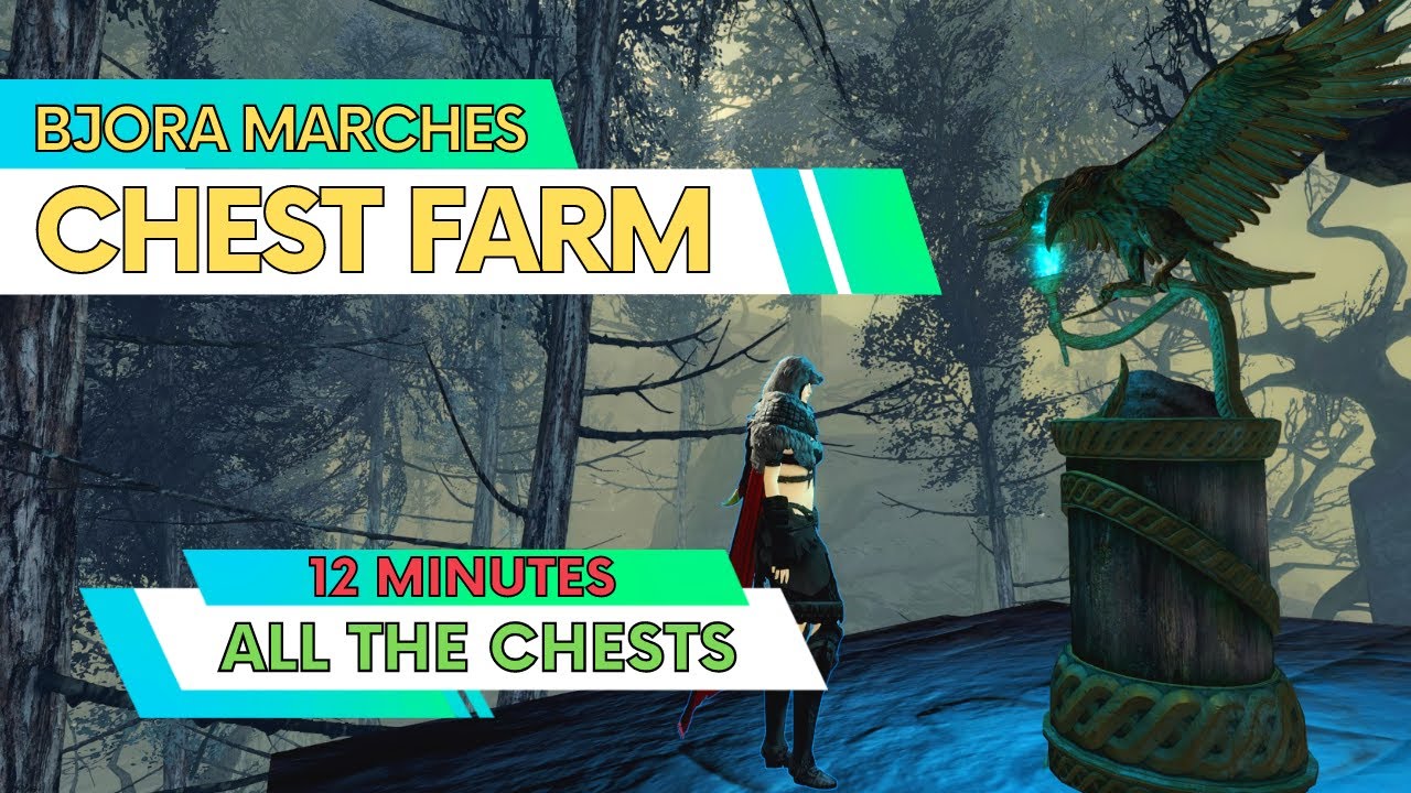 Bjora Marches Complete Chest farm in 12 minutes( 12+ is event chest ...