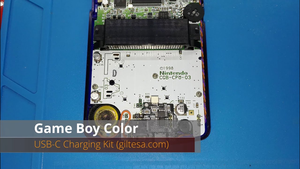 Game Boy Color USB-C Charging Kit (Installation) - YouTube