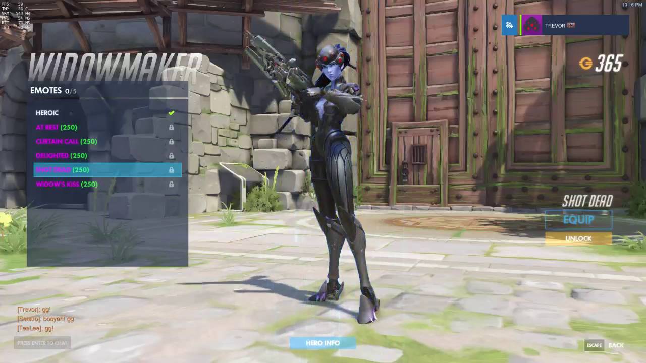 Widowmaker Emotes - YouTube