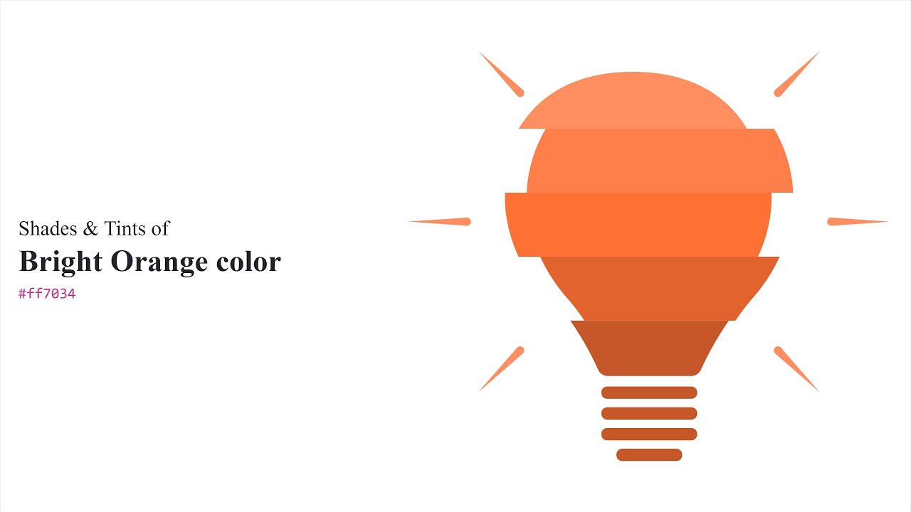 Shades & Tints of Bright Orange color #ff7034 A Warm Orange color # ...
